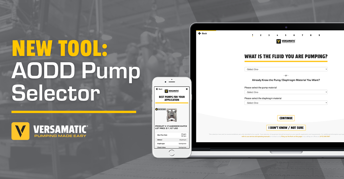 Pump Selection Tool Versamatic